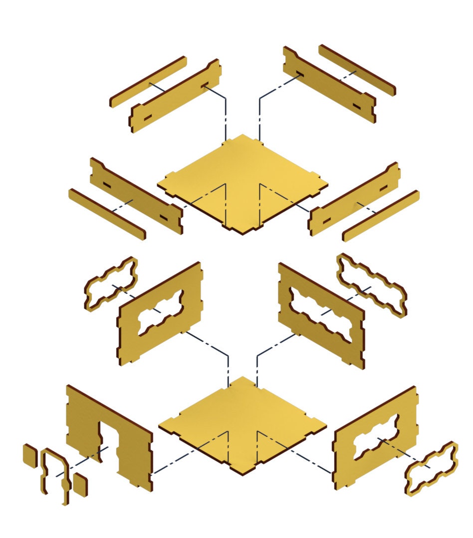 Laser Cut 28mm MDF Terrain: Sector 38 - 4" X 4" Single Story Blockhouse ...