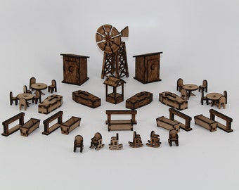 Laser Cut 28mm MDF Terrain: Wild West Boomtown Train Station | Etsy