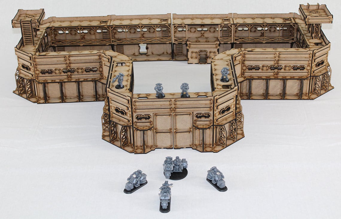 Laser Cut 28mm MDF Terrain: Sector 38 Fortress Mega-fortress - Etsy