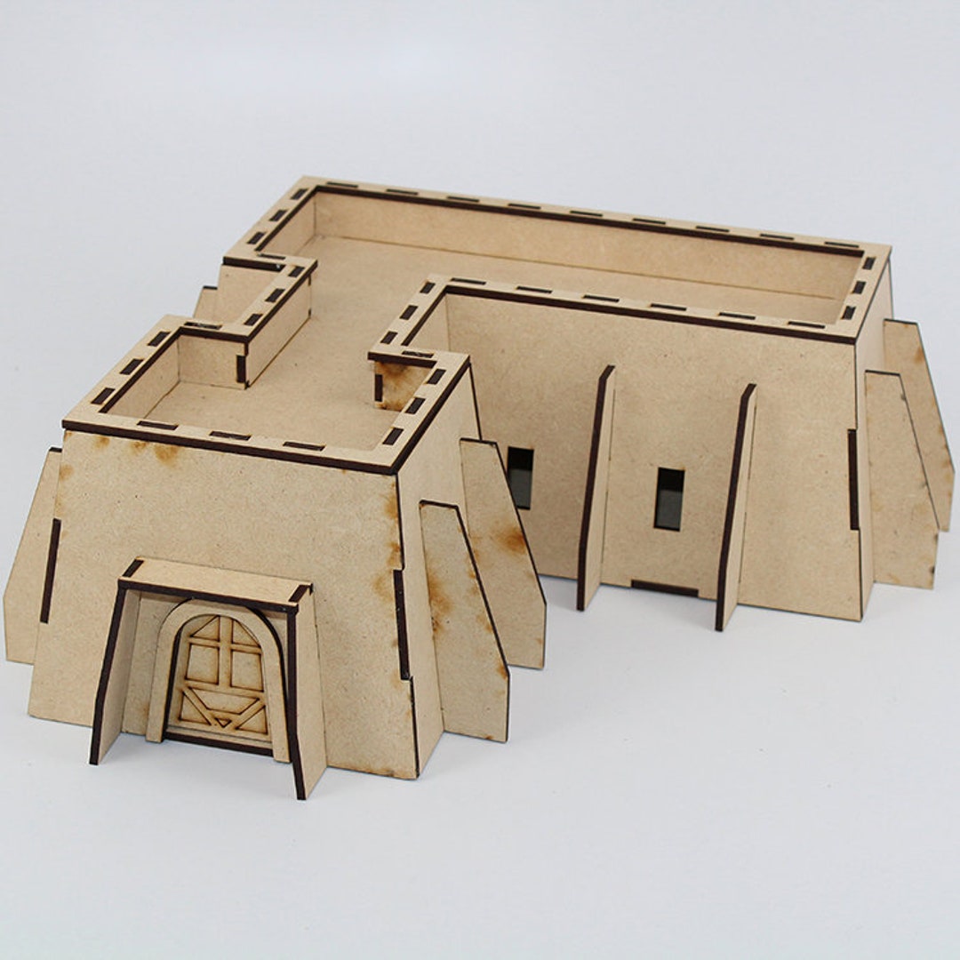 Laser Cut 34mm MDF Terrain: Err'loq's Refuge - the Commons (rest House ...