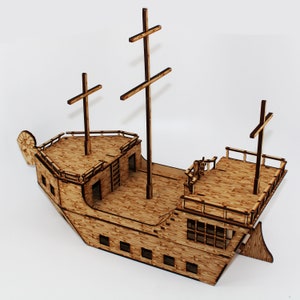 Laser Cut 28mm MDF Terrain: Open Seas - the Pirate Ship - Etsy