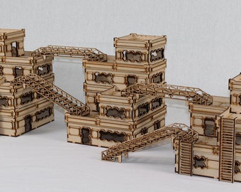 Laser Cut 28mm MDF Terrain: Sector 38 Frontier Port Bundle - Etsy
