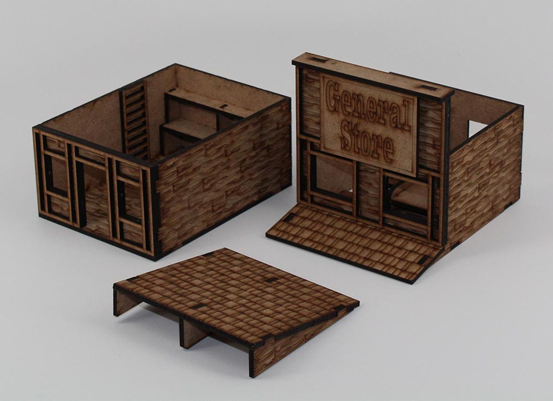 Laser Cut 28mm MDF Terrain: Wild West Boomtown - General Store - Etsy