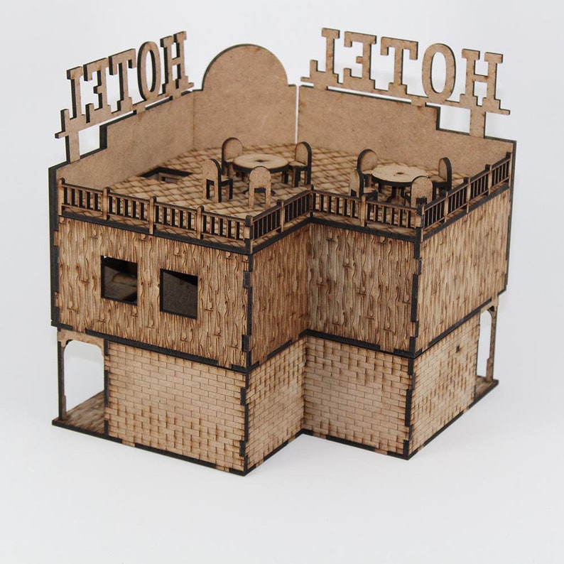 Laser Cut 28mm MDF Terrain: Wild West Boomtown - Hotel - Etsy