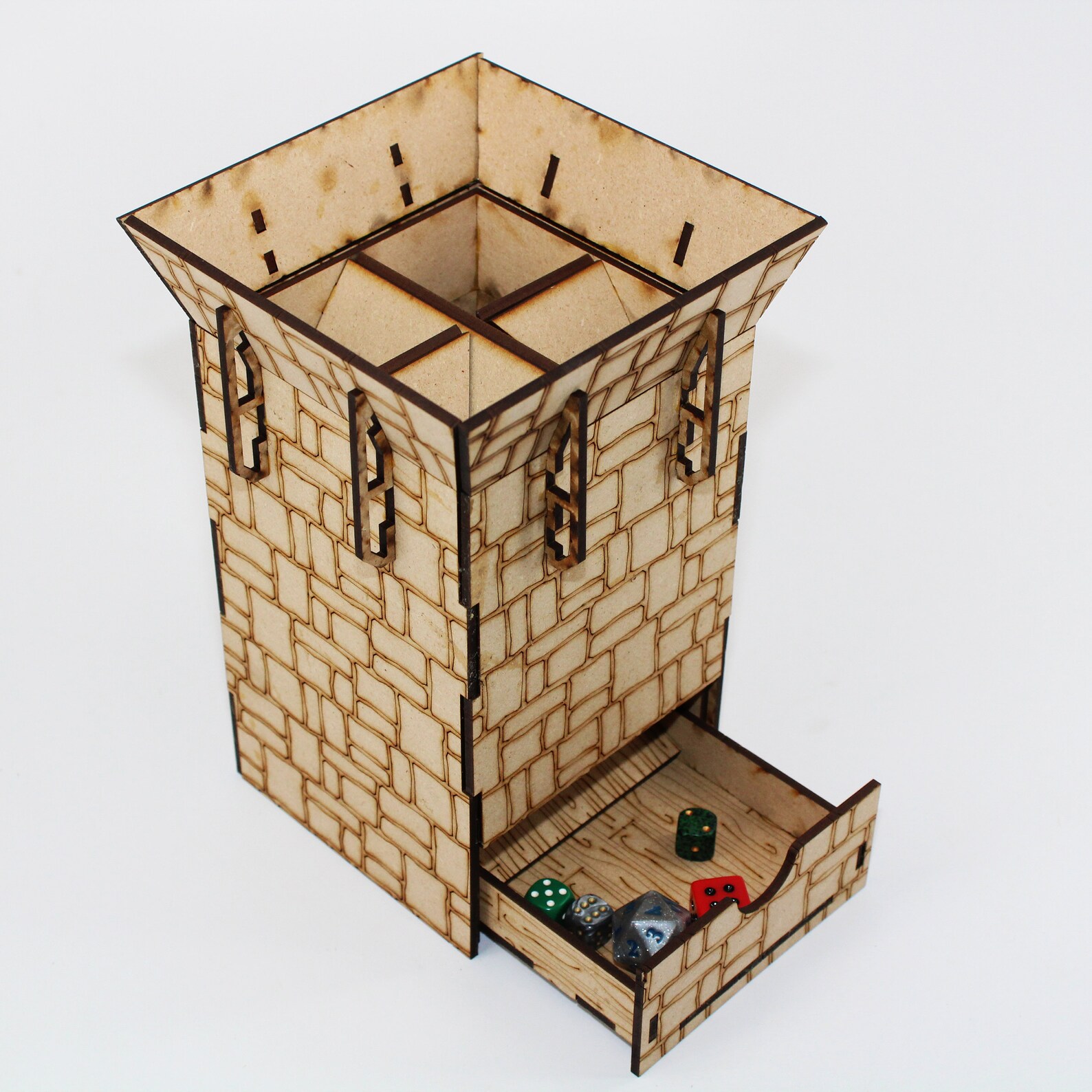 Laser Cut 28mm MDF Terrain: Dice Trays and Towers Dice Tower - Etsy