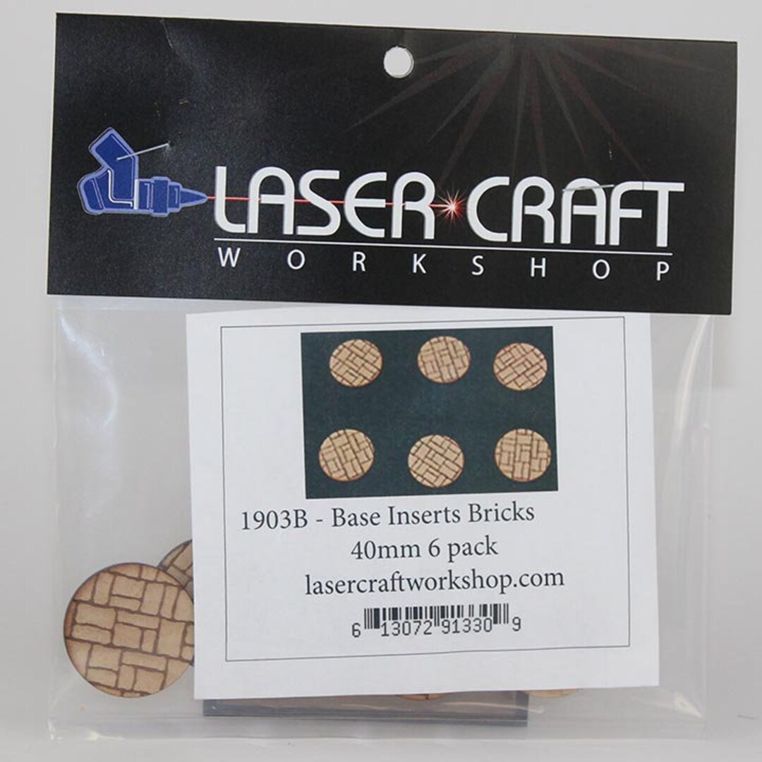 Laser Cut 40mm MDF Terrain: Bricks Base Inserts (6 Pack) - Etsy