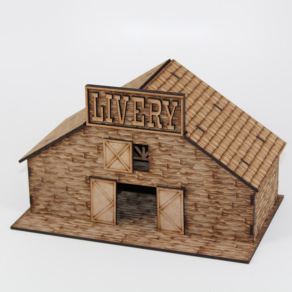 Laser Cut 28mm MDF Terrain: Wild West Boomtown Livery | Etsy