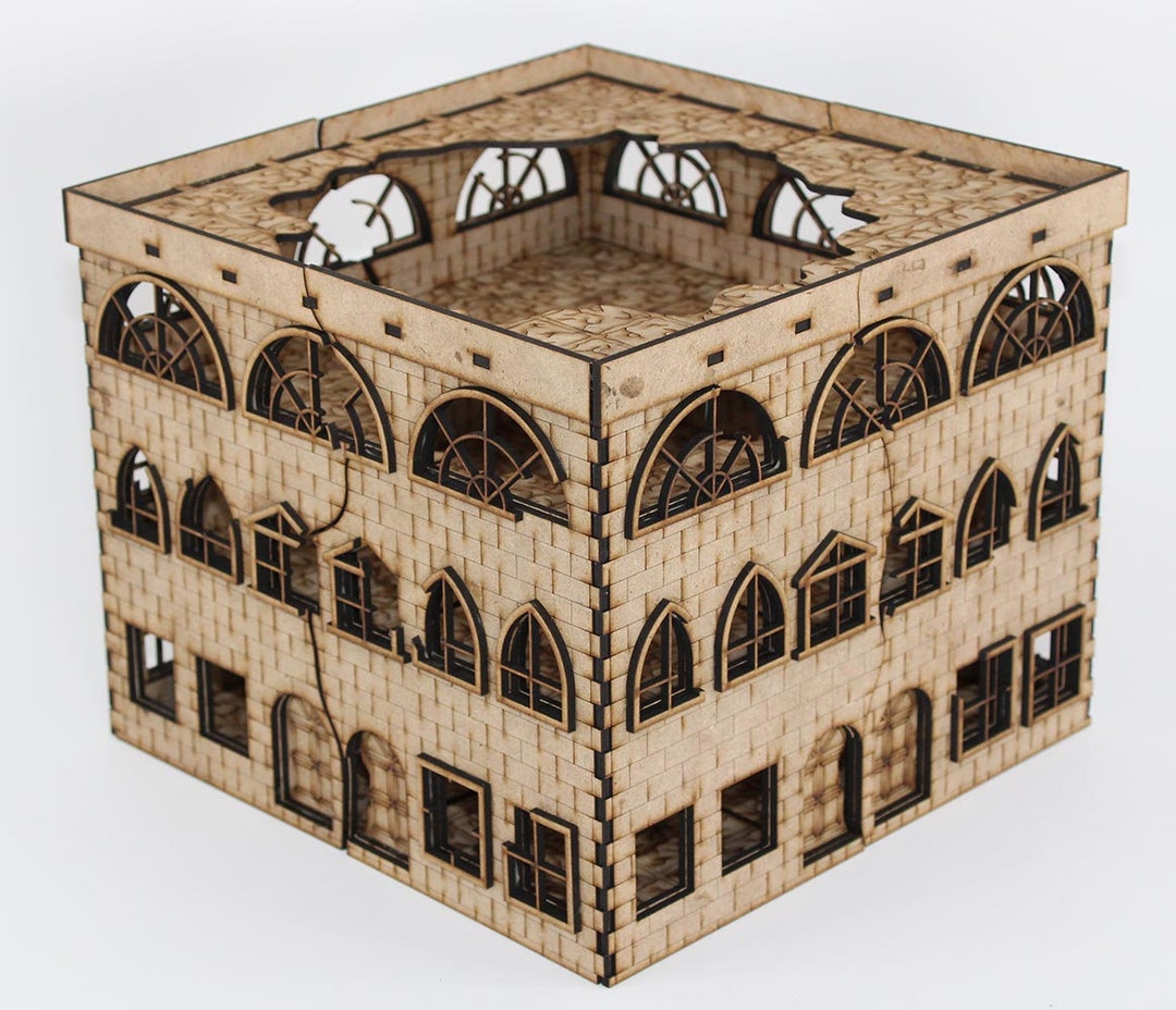 Laser Cut 28mm MDF Terrain: City Center Ruinscape - Ashton Arms Ruins ...