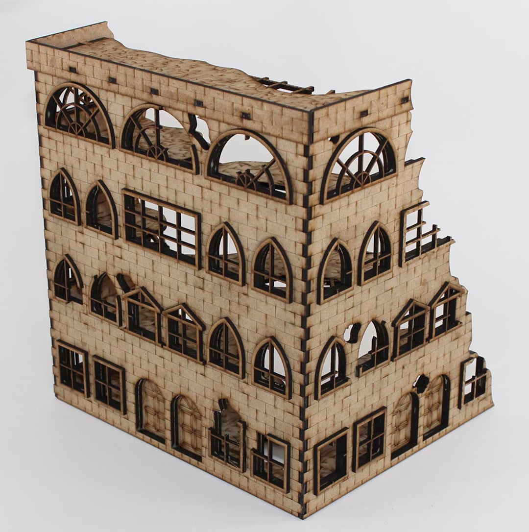 Laser Cut 28mm MDF Terrain: City Center Ruinscape - Civic Center Ruins ...