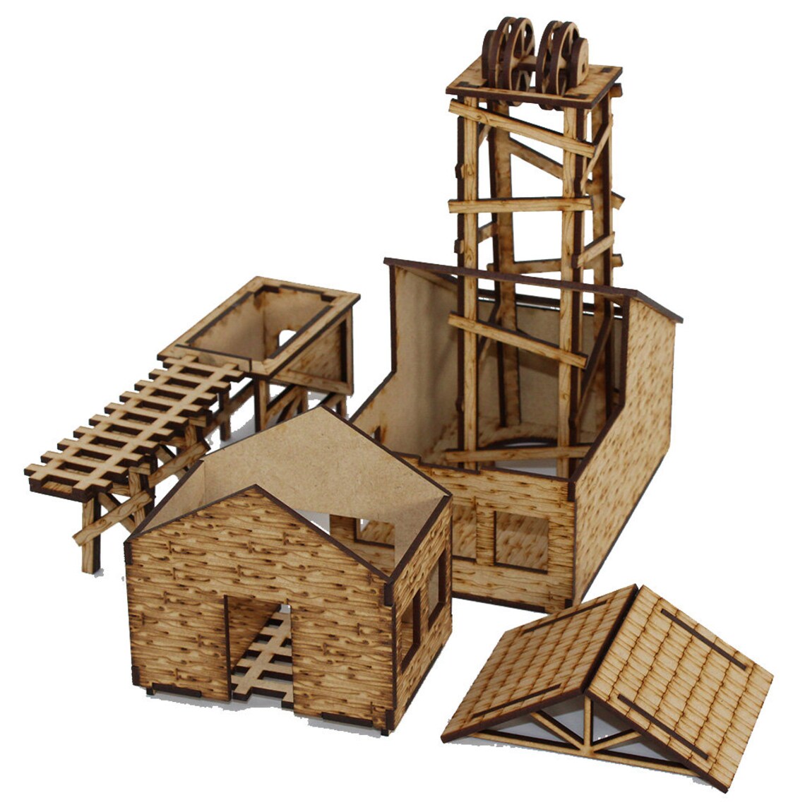 Laser Cut 28mm MDF Terrain: Wild West Boomtown - Lucky Strike Mine ...