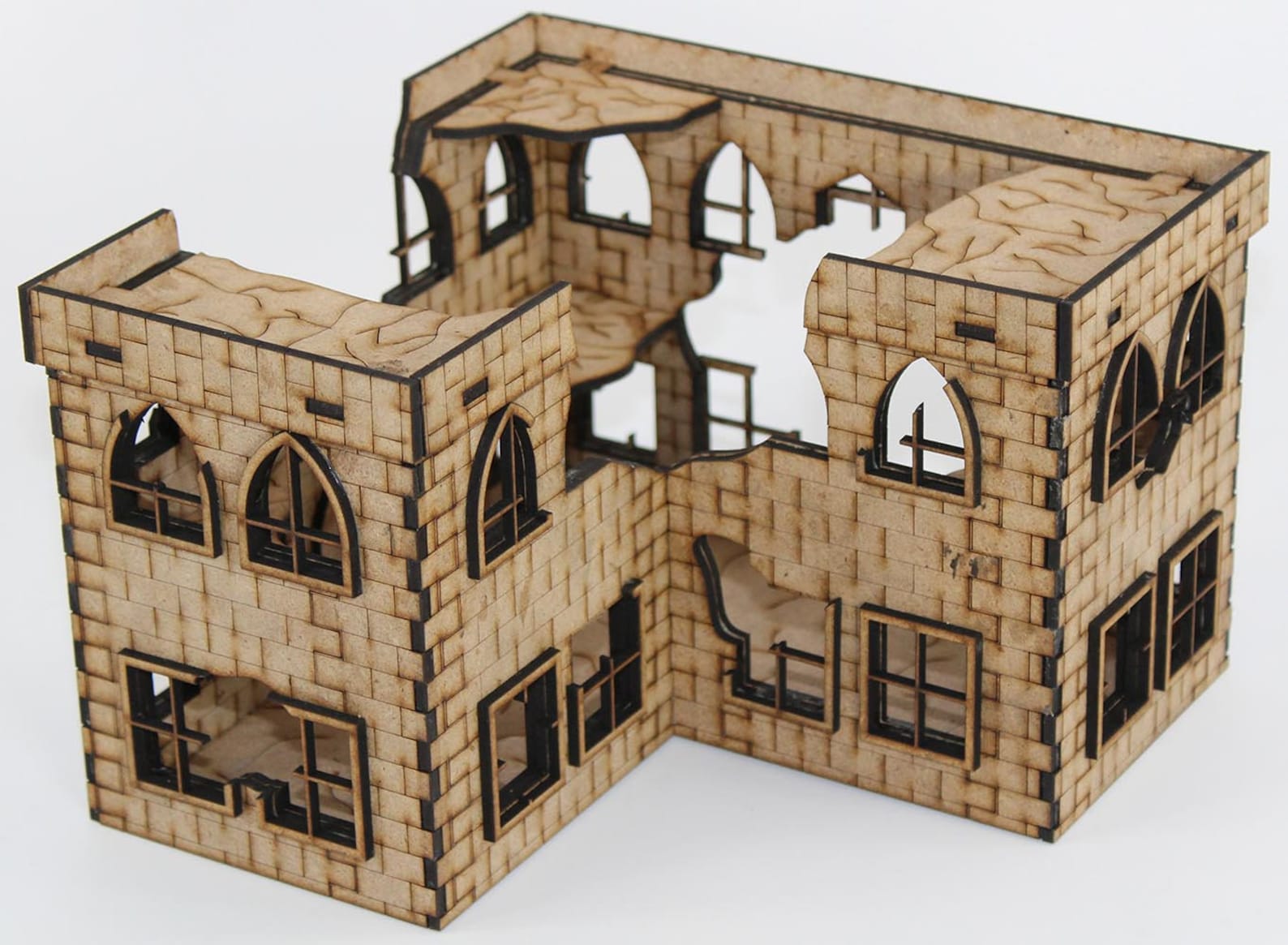Laser Cut 28mm MDF Terrain: City Center Ruinscape Martense Hall Ruins ...
