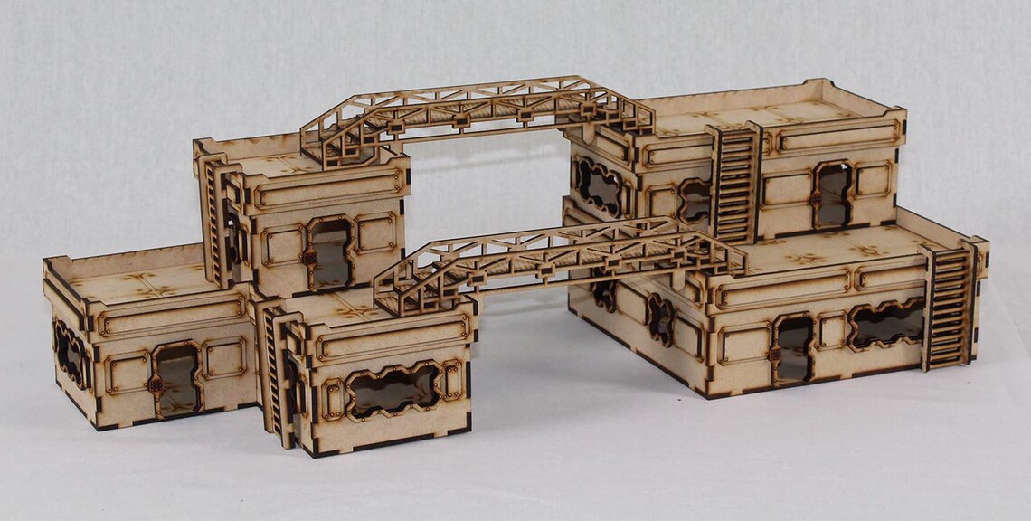 Laser Cut 28mm MDF Terrain: Sector 38 - Hab Block Starter Set - Etsy