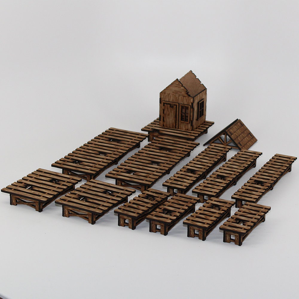 Laser Cut 28mm MDF Terrain: Bachelors' Bayou - Bayou Wharf and Dock ...