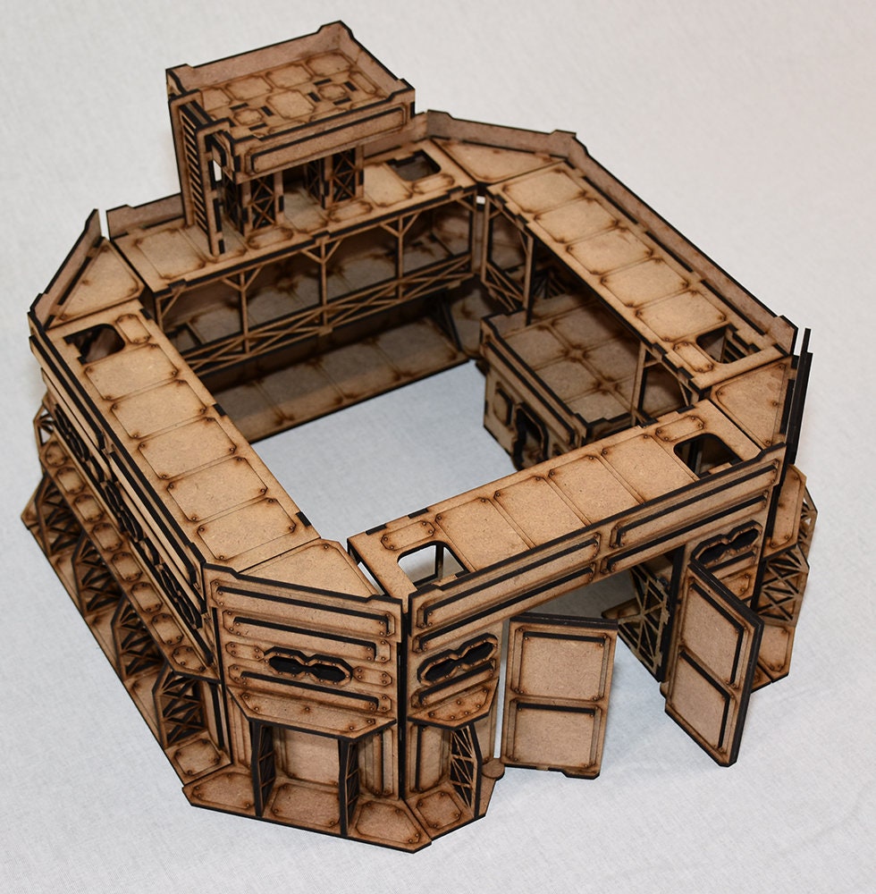 Laser Cut 28mm MDF Terrain: Sector 38 Fortress - Outpost Set - Etsy