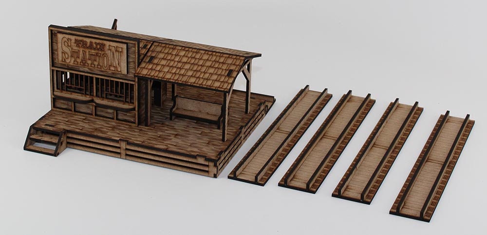 Laser Cut 28mm MDF Terrain: Wild West Boomtown - Train Station - Etsy