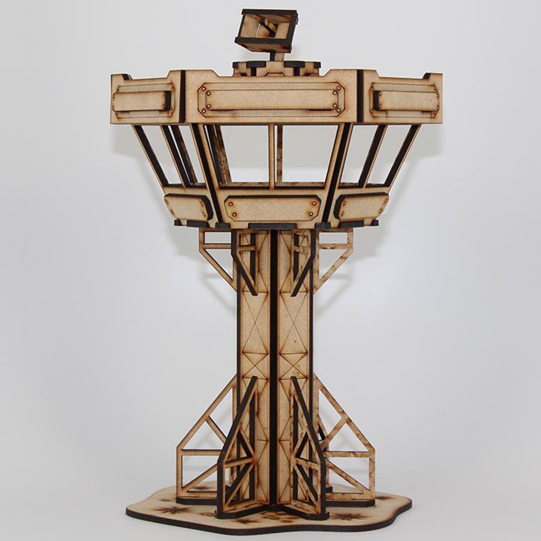 Laser Cut 28mm MDF Terrain: Sector 38 - 3-story Control Tower - Etsy