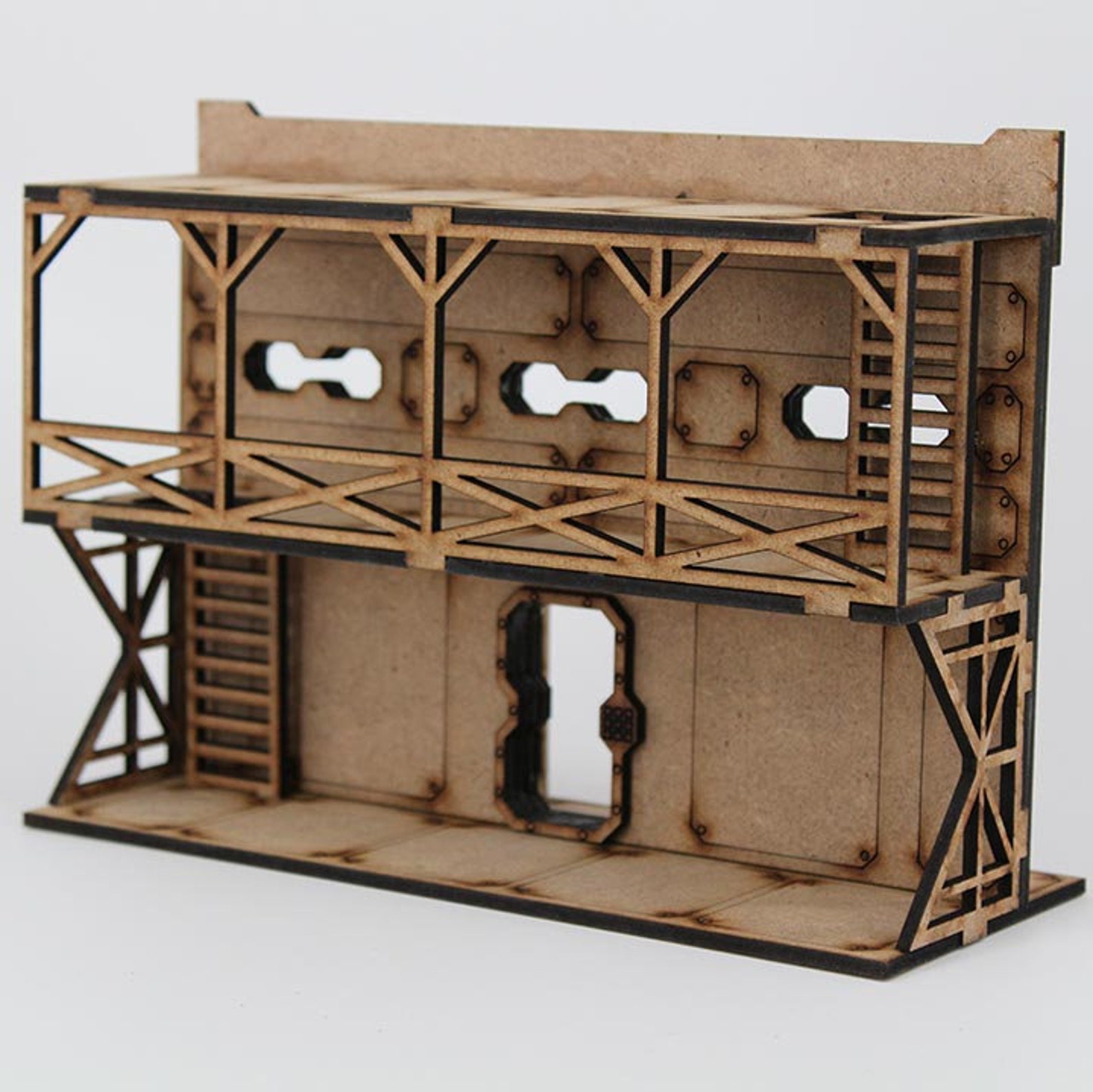 Laser Cut 28mm MDF Terrain: Sector 38 Fortress - Wall With Access Door ...