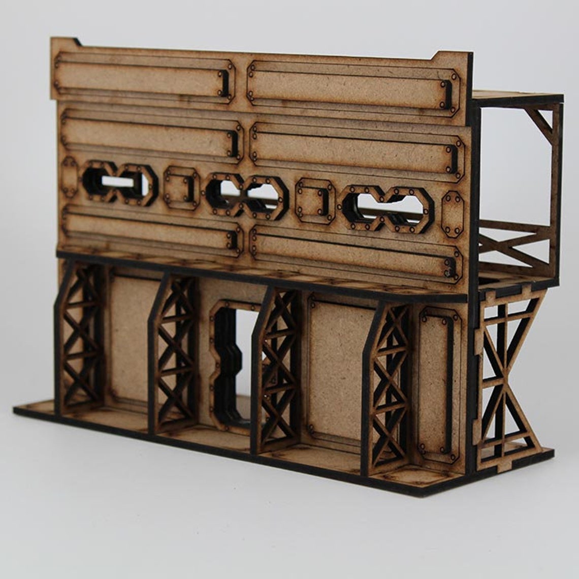Laser Cut 28mm MDF Terrain: Sector 38 Fortress - Wall With Access Door ...