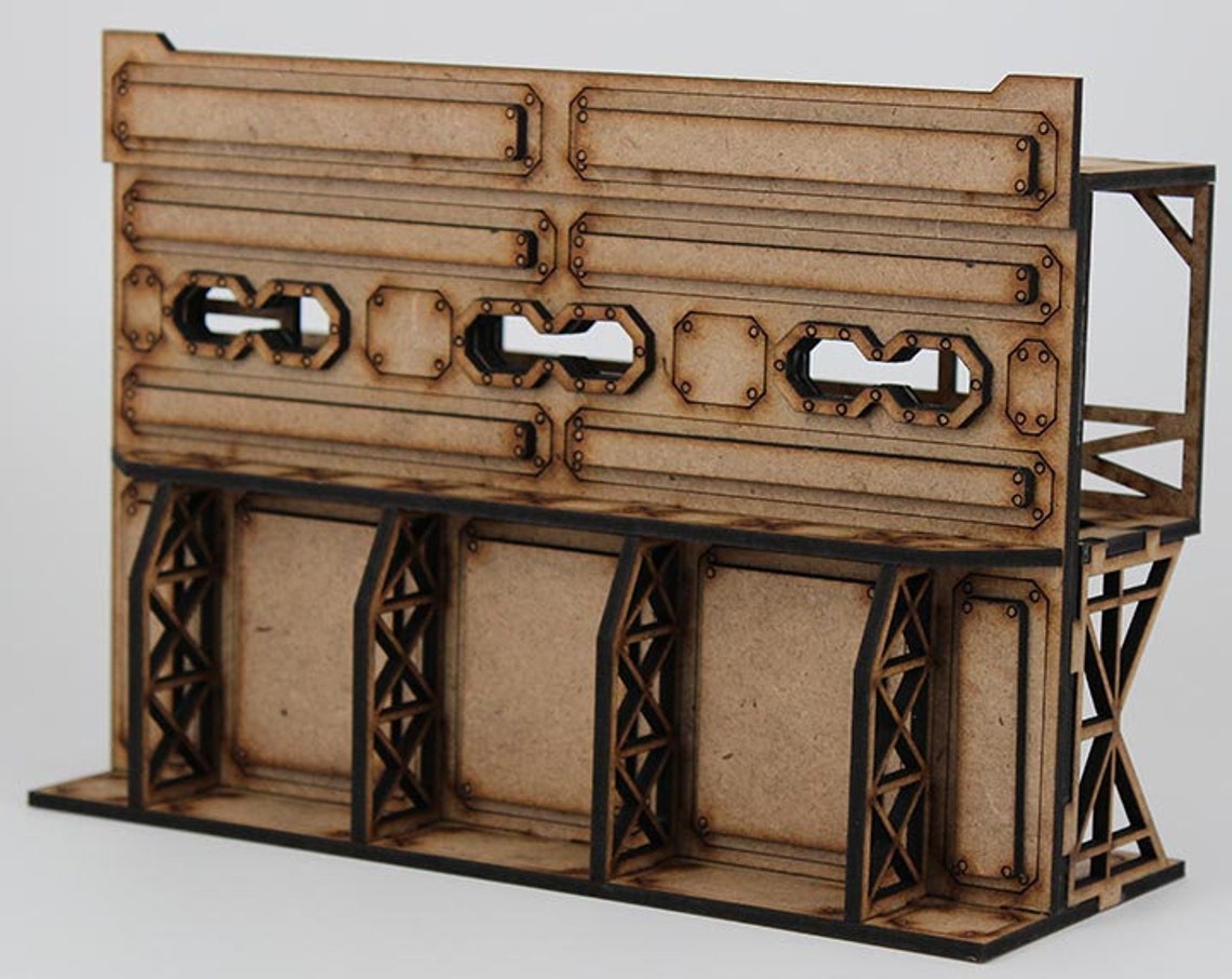 Laser Cut 28mm MDF Terrain: Sector 38 Fortress - Straight - Etsy