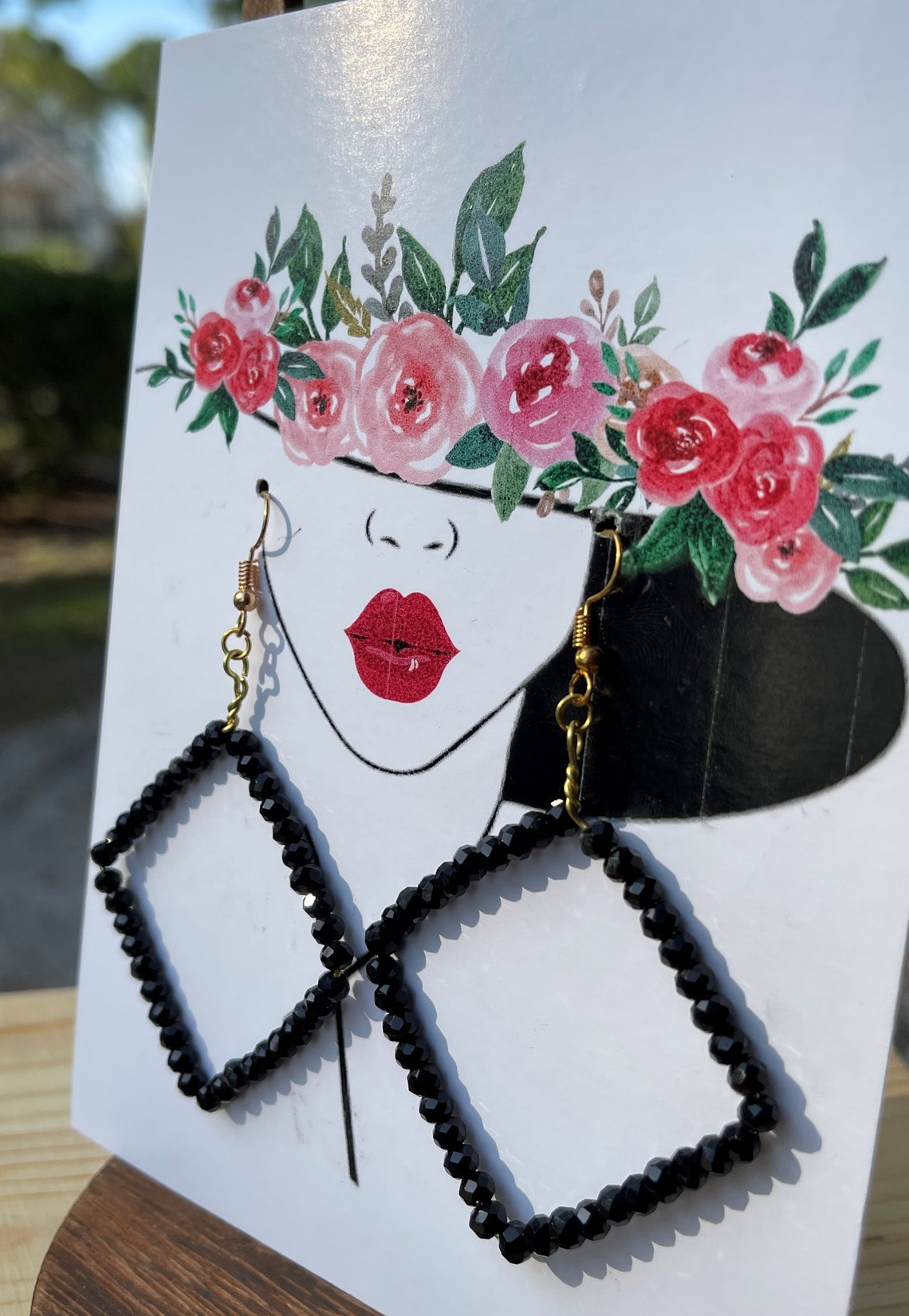 Printable Earring Display Card, Earring Display Card Holder/ Jewelry ...