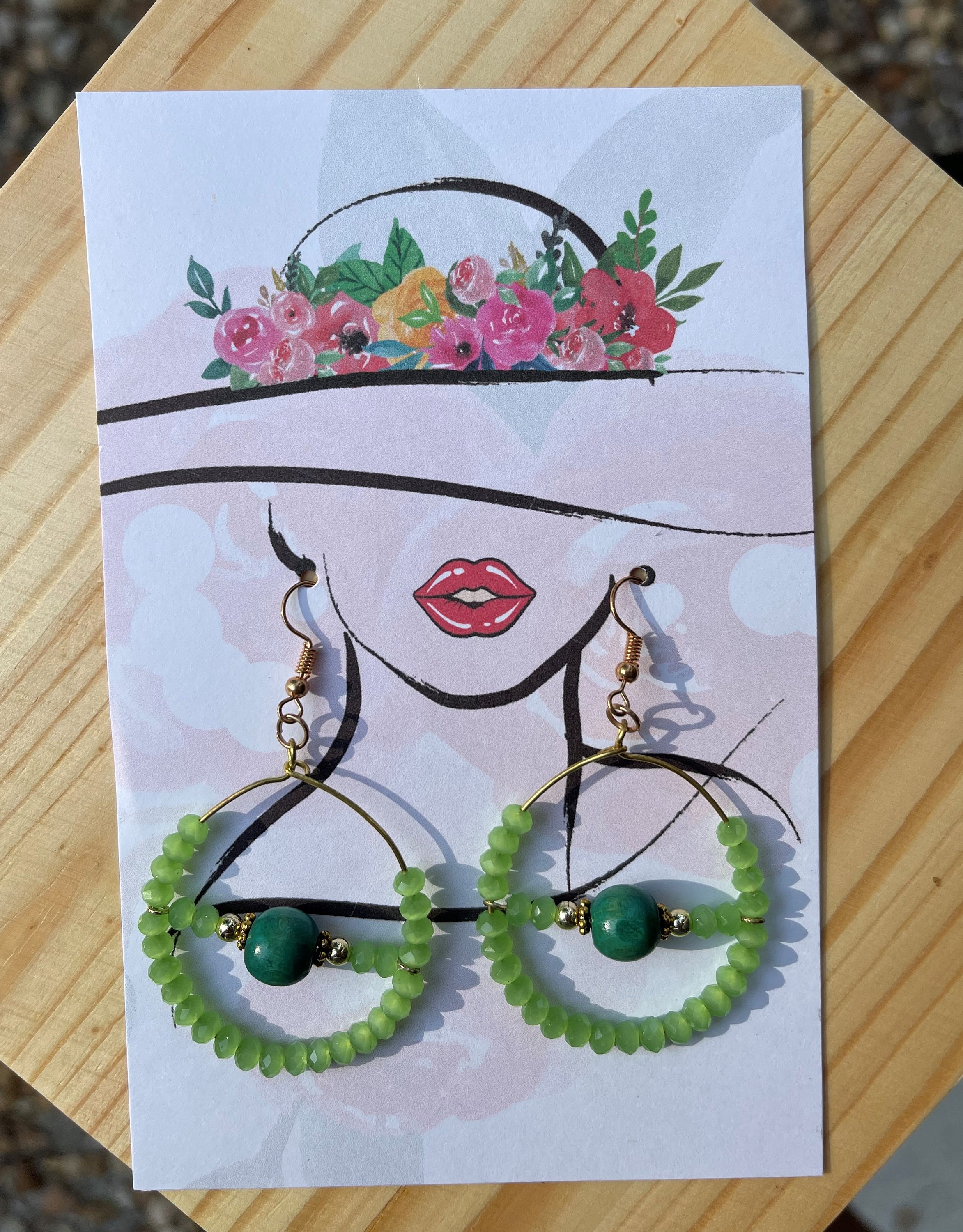 5 X 7 Editable Jewelry Earring Card Template | Woman Illustration ...