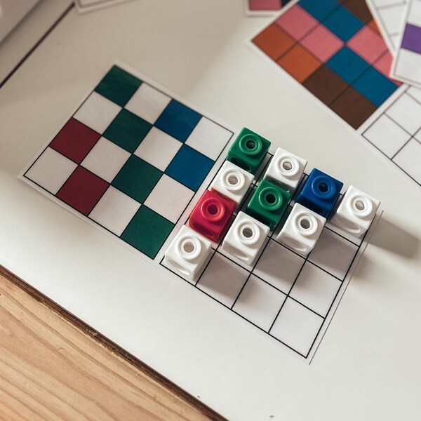 Unifix Cube Pattern Cards - Etsy