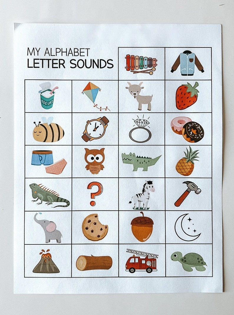 Alphabet Charts: Letter Sounds Toddler Literacy Activity - Etsy