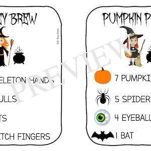 Witch Brew Cards, Halloween, Sensory Bin, Toddler, Spooky, Fall Fun - Etsy