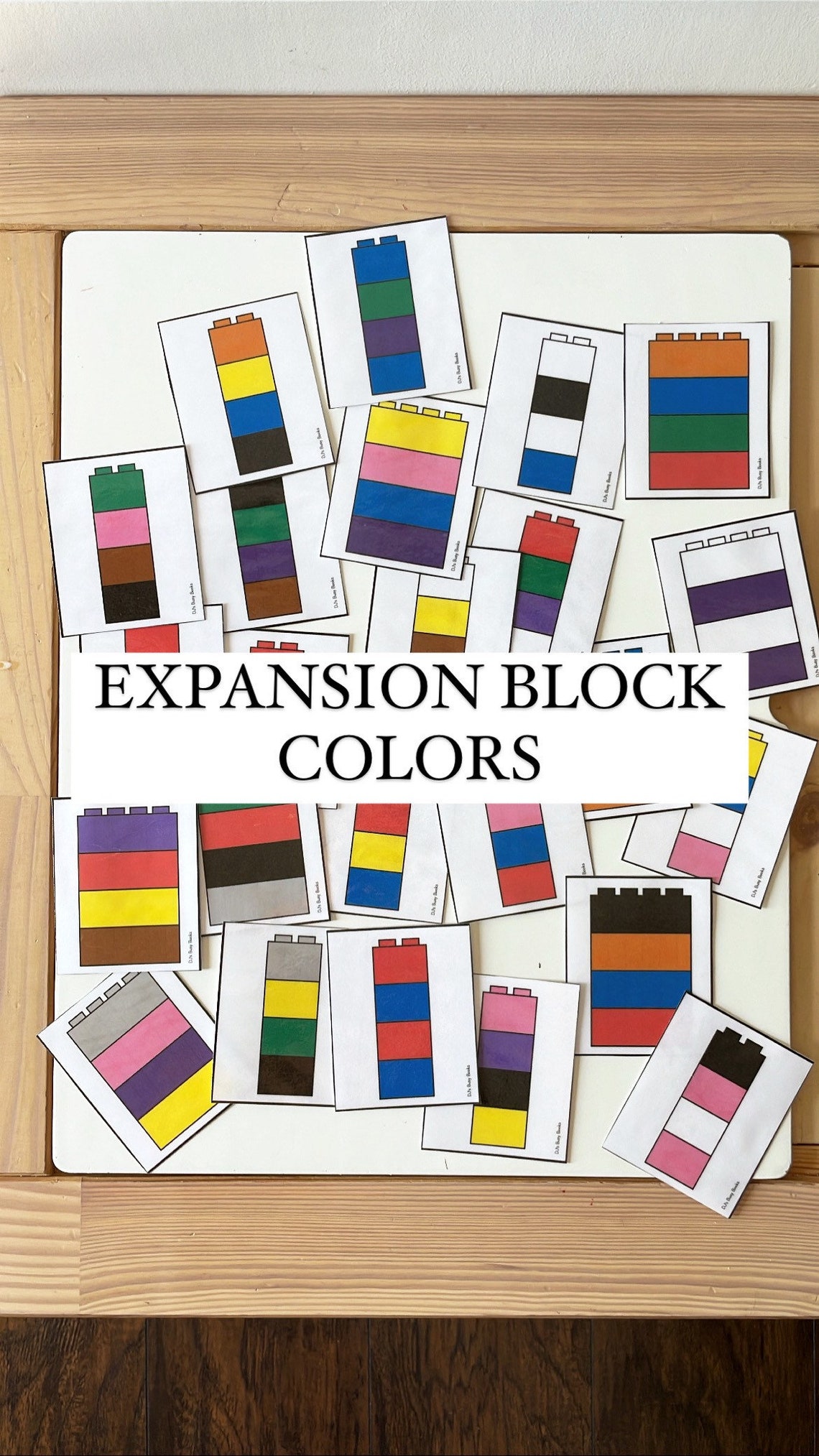 Building Blocks Cards for Sensory Bin Toddler Activity - Etsy