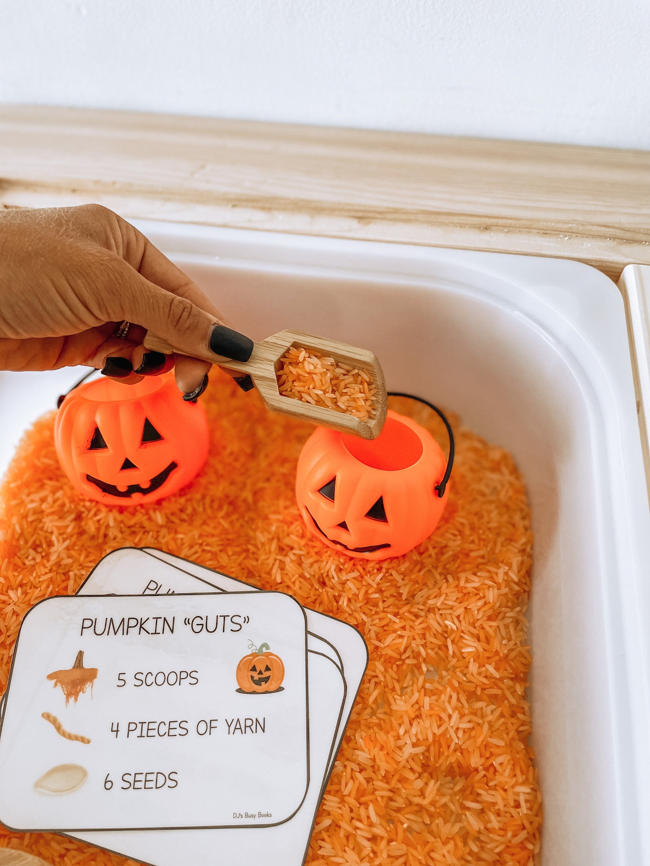 Pumpkin Halloween Sensory Bin Cards for Toddlers, Fall, Autumn ...