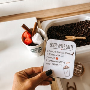 Coffee Recipe Cards, Fall Sensory Bin, Pumpkin, Apple, Autumn, Coffee ...