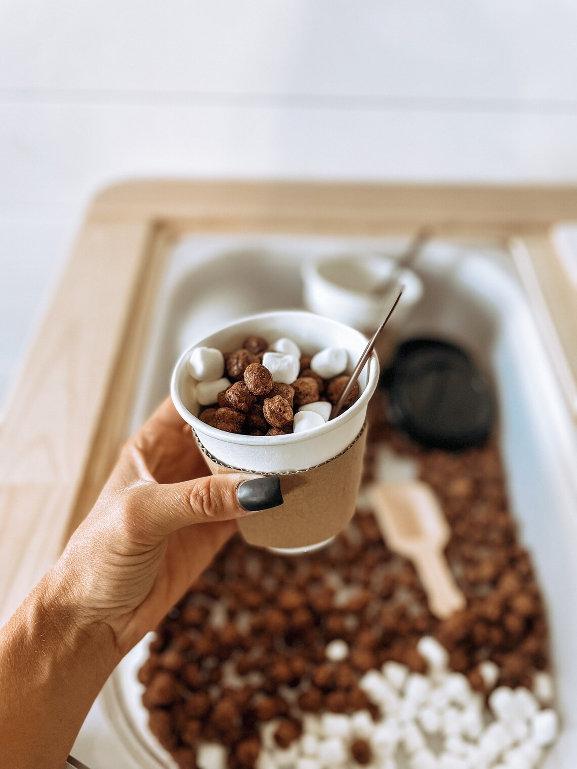 Hot Cocoa Sensory Bin Cards for Toddlers, Winter Activity, Chocolate ...