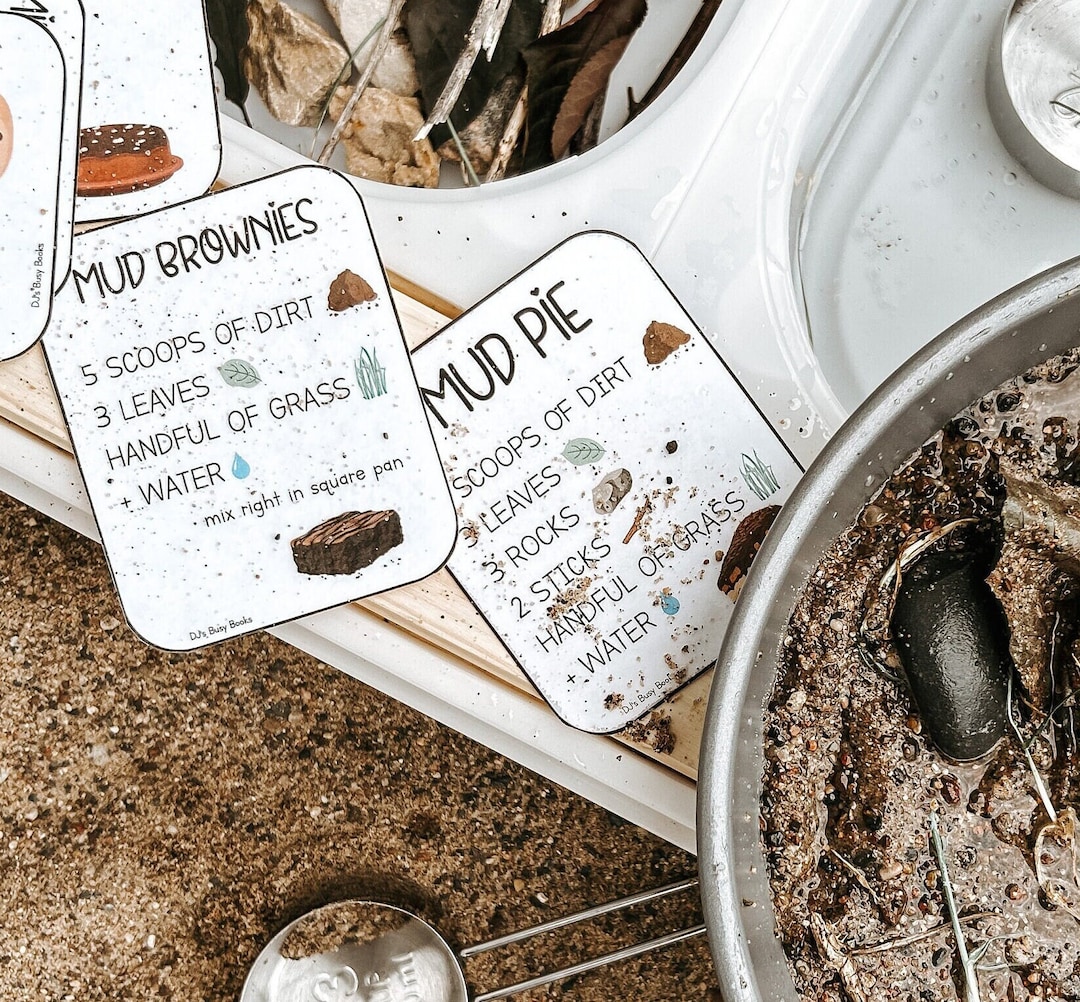 MUD KITCHEN CARDS, Mud Pie, Recipe Cards, Learning, Math, Numbers ...