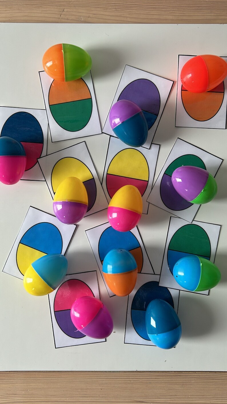 Easter Egg Cards, Sensory Bin, Spring, Matching, Toddler Activity ...