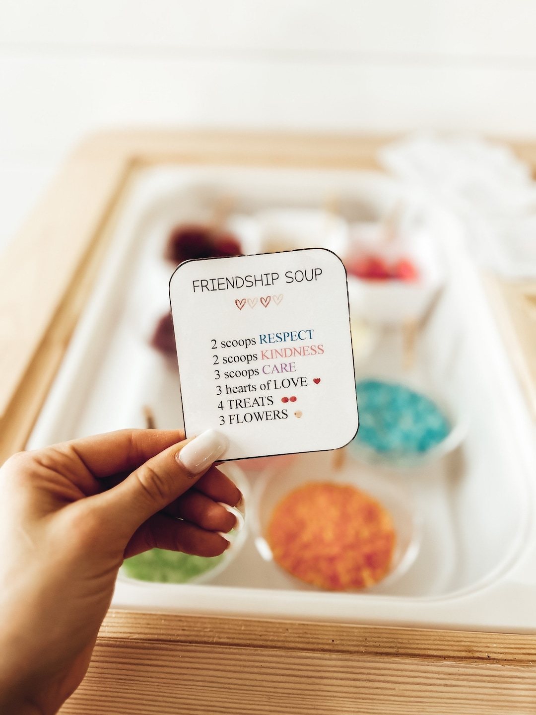 Friendship Soup Learning Cards - Valentines Day Sensory Bin - Etsy