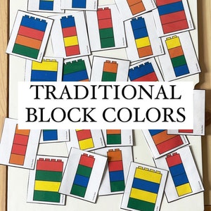 Building Blocks Cards for Sensory Bin Toddler Activity - Etsy