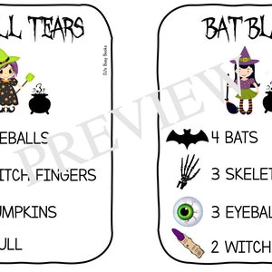 Witch Brew Cards, Halloween, Sensory Bin, Toddler, Spooky, Fall Fun - Etsy