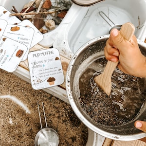 MUD KITCHEN CARDS, Mud Pie, Recipe Cards, Learning, Math, Numbers ...