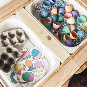 Easter Egg Cards, Sensory Bin, Spring, Matching, Toddler Activity ...