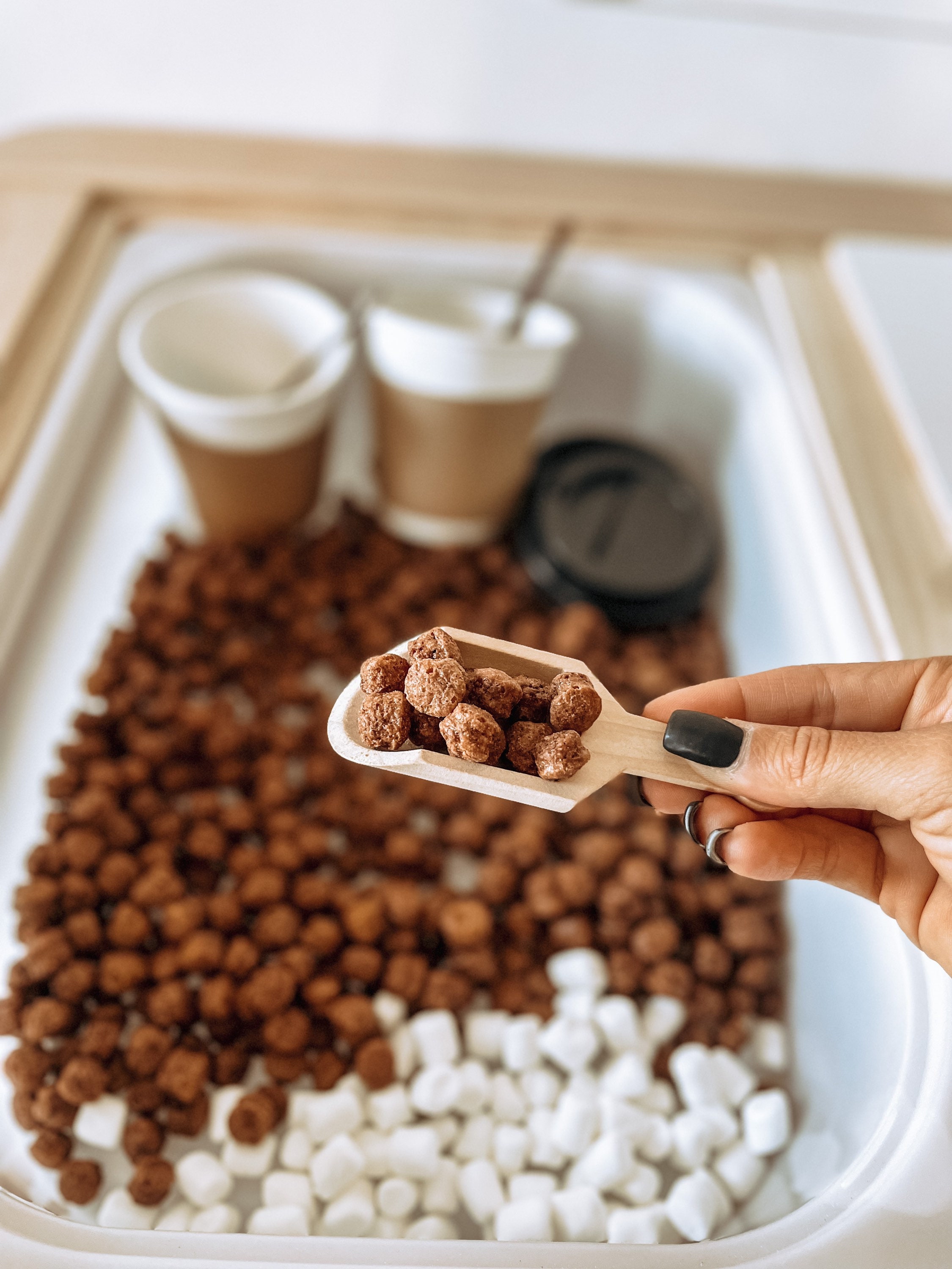 Hot Cocoa Sensory Bin Cards for Toddlers, Winter Activity, Chocolate ...