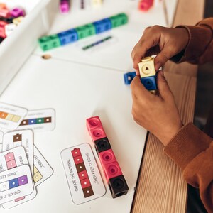 Snap Cubes Pattern Cards, Math Activity, Building Cubes - Etsy