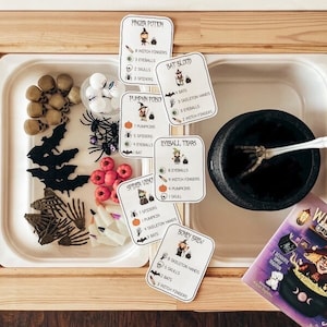 Witch Brew Cards, Halloween, Sensory Bin, Toddler, Spooky, Fall Fun - Etsy