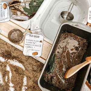 MUD KITCHEN CARDS, Mud Pie, Recipe Cards, Learning, Math, Numbers ...