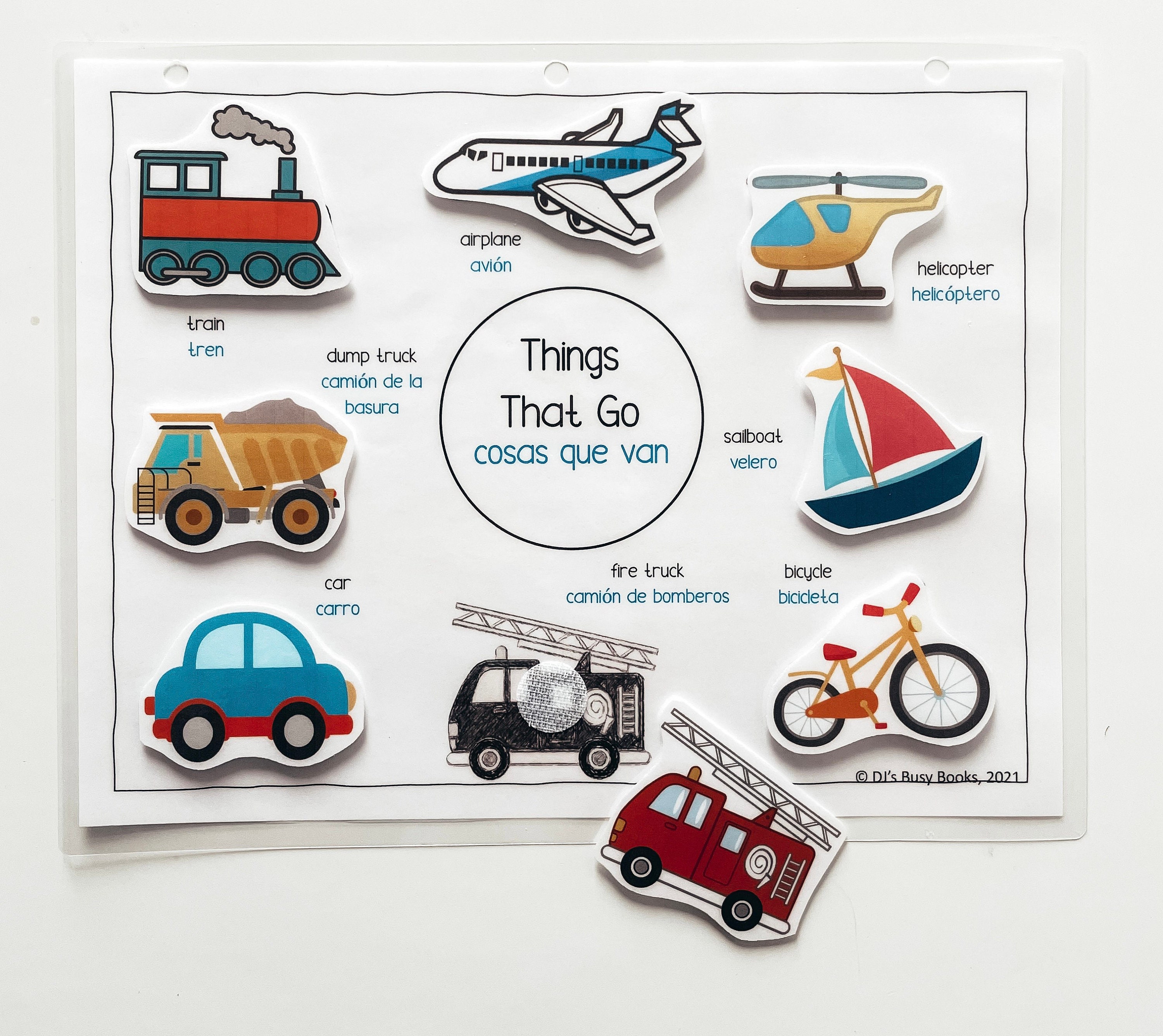 Bilingual Busy Book, Spanish Workbook, Learning English for Toddlers - Etsy