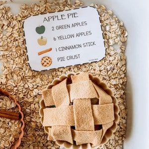 Apple Pie & Apple Crisp Sensory Bin Cards for Toddlers, Fall Activity ...