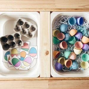Easter Egg Cards, Sensory Bin, Spring, Matching, Toddler Activity ...