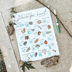 Nature Scavenger Hunt, Outdoors, Nature Walk, Science Activity for Kids ...
