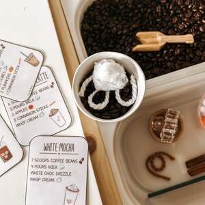 Coffee Recipe Cards, Fall Sensory Bin, Pumpkin, Apple, Autumn, Coffee ...