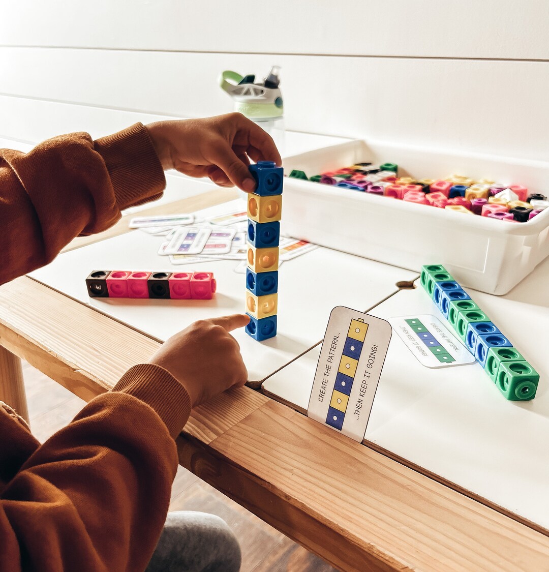 Snap Cubes Pattern Cards Math Activity Building Cubes - Etsy