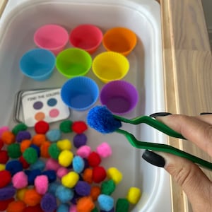 Color Sorting / Matching Sensory Bin for Toddlers - Etsy